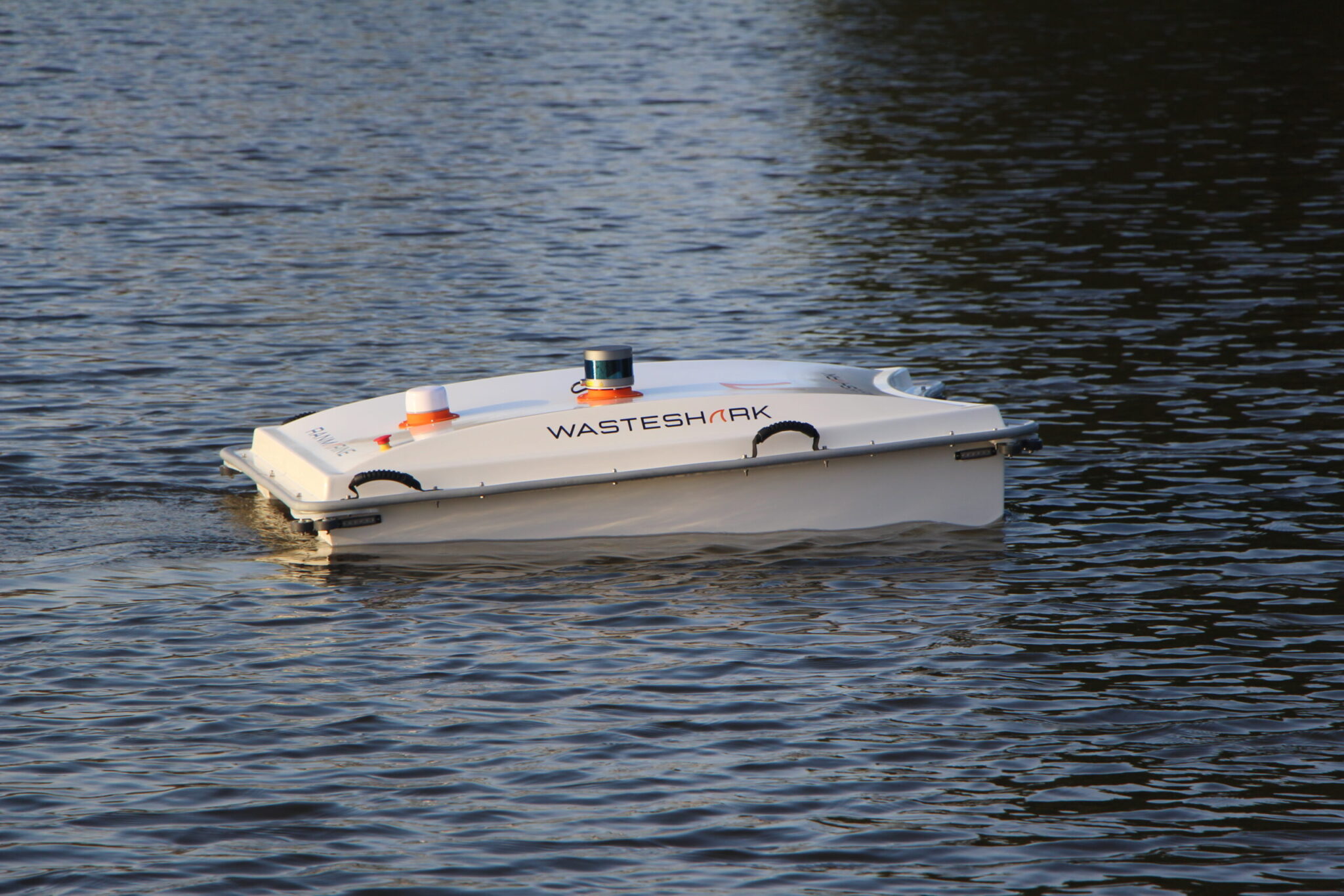 New device removing floating debris called the WasteShark